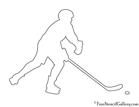 Hockey Player Silhouette Stencil Free Stencil Gallery