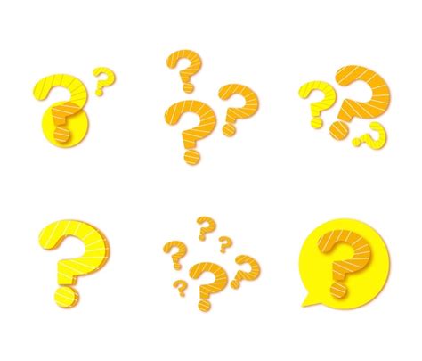 Premium Vector Question Mark Collection Yellow