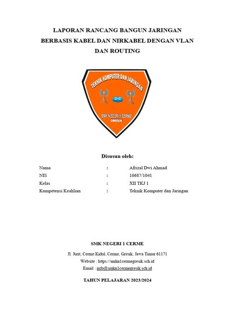 Laporan Rancang Bangun Jaringan Berbasis Kabel Dan Nirkabel Dengan Vlan Dan Routing Pdf