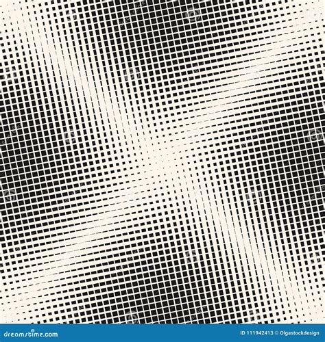 Vector Halftone Mesh Seamless Pattern Texture With Squares Trendy Design Stock Vector