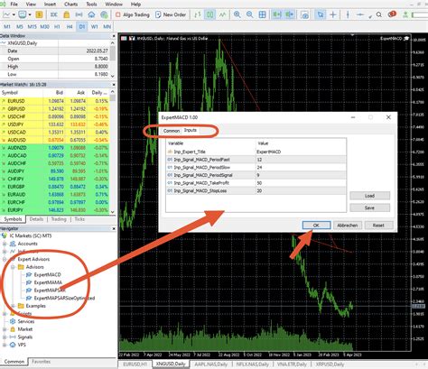 ausführen und einrichten von expert advisors auf mt5 so funktioniert