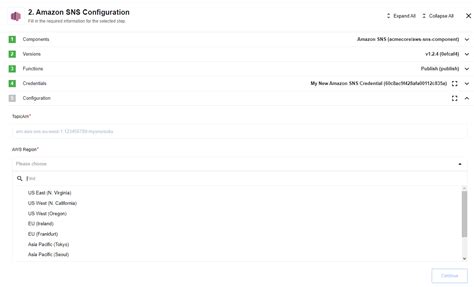 AVA Documentation AWS SNS Component