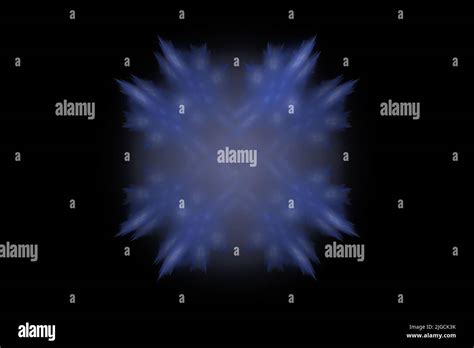 digital render fractal showing rotational symmetry and flowing blue