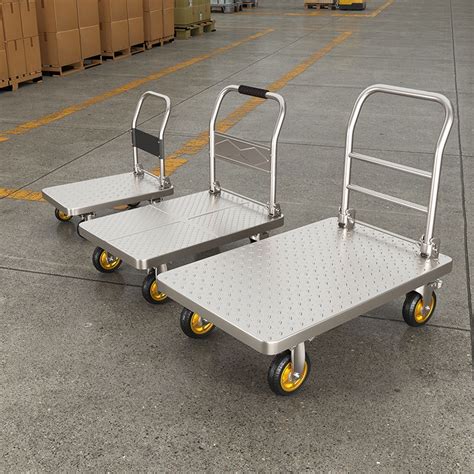 Household Flat Trolley Small Trolley Portable Trailer Trolley Folding
