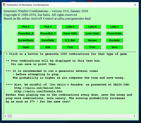 online random number generator odds calculator lottery lotto