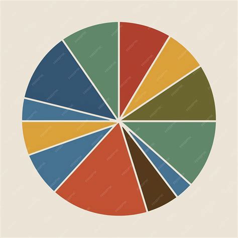 premium vector a pie chart with various segments each colored differently and labeled with
