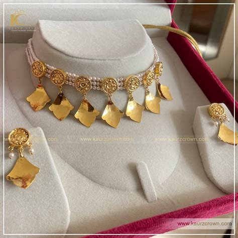Nihaar Traditional Antique Gold Plated Choker Set