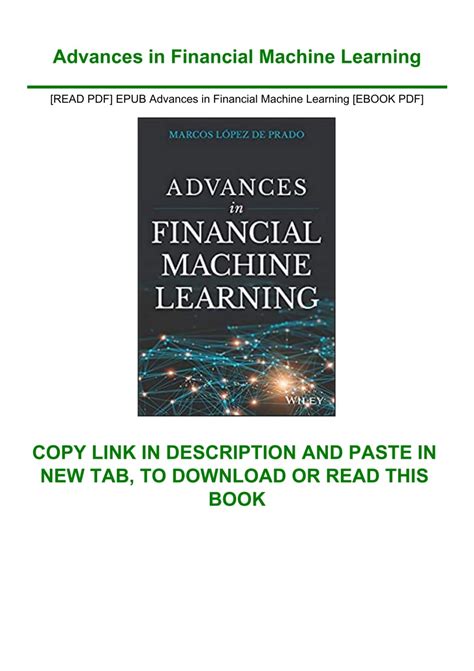 Read Pdf Epub Advances In Financial Machine Learning Ebook Pdf
