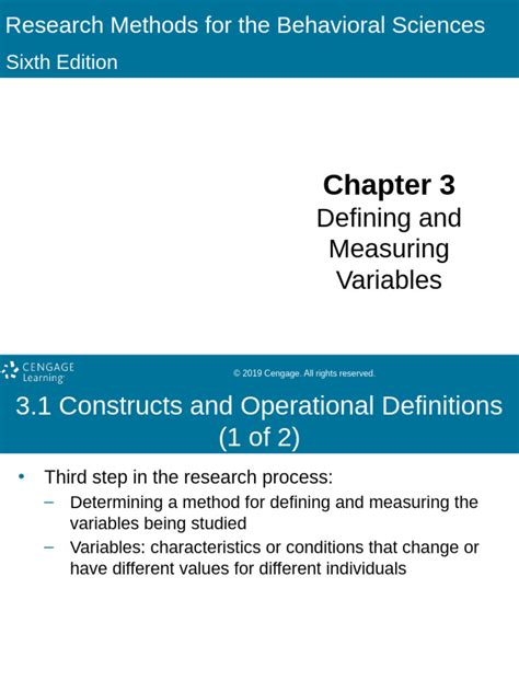 Chapter 3 Defining And Measuring Variables Pdf Level Of Measurement