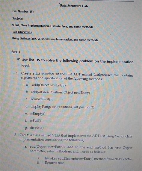 solved subject v list class implementation list