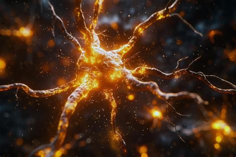 Neural Network Abstract Representation Of Neurons Premium Ai Generated Image