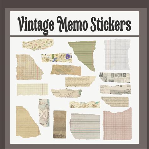 빈티지 메모 스티커 위버딩