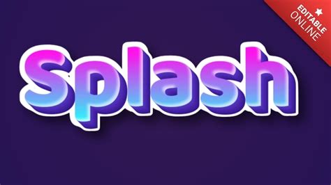 Splash | Text Effect Generator