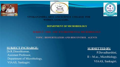 Bio Fertilizer And Biocontrol Agents Ppt