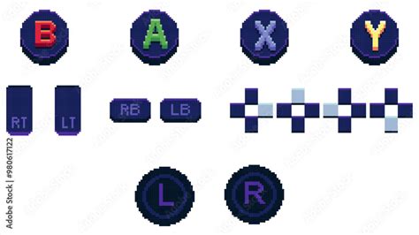 Vetor De Controller Buttons Vector Set Full Games Set Buttons Vetor De Controller Buttons Vector Set Full Games Set Buttons
