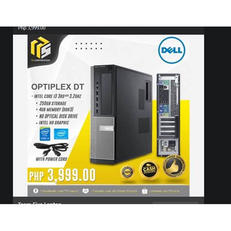 Dell Optiplex Dt Intel Core I3 3rd Gen 4gb Ddr3 Ram 250gb Hdd Storage Optical Disk Dvd Rom