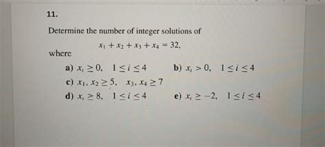 determine the number of integer solutions of where
