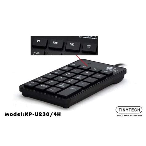 tinytech numeric keypad mini number pad numpad 23 keys keyboard with 4