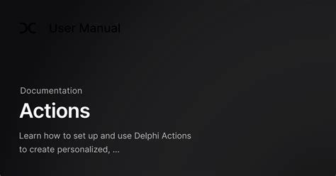Actions Delphi