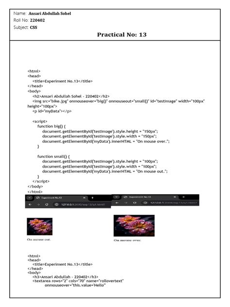 Css Exp 13 Pdf Updated Tuesday Pdf Web Standards Computing