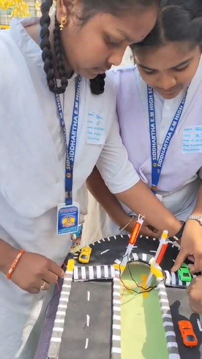 Road Accident Prevention Working Model Project In Science Day By My Sister She Got 1st Prize 👍🛣️