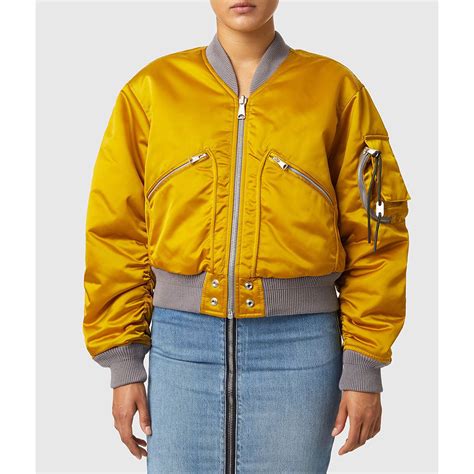 Geffrimaya All American S01 Simone Hicks Gold Bomber Jacket