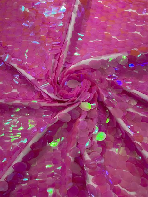 Jumbo Oval Sequins Candy Pink Paillette Big Oval Sequins Design Fa