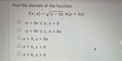 Solved Sketch The Domain Of The Function Find The Domain Of Chegg