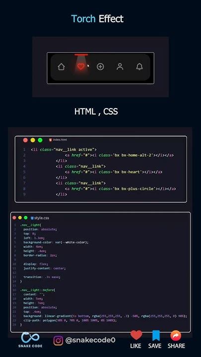 Torch Effect With Html Css Youtube