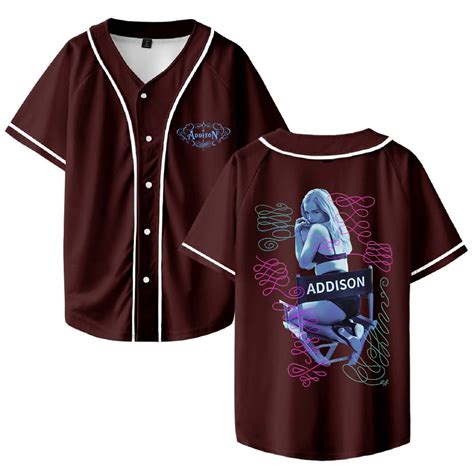Addison Rae Album The Addison Tour 2025 Merch Baseball Jersey Shirt V