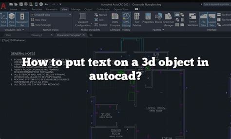 How To Put Text On A D Object In Autocad