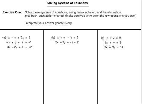 Linear Algebra Math100 Revision Exercises Resources Mathematics And Statistics