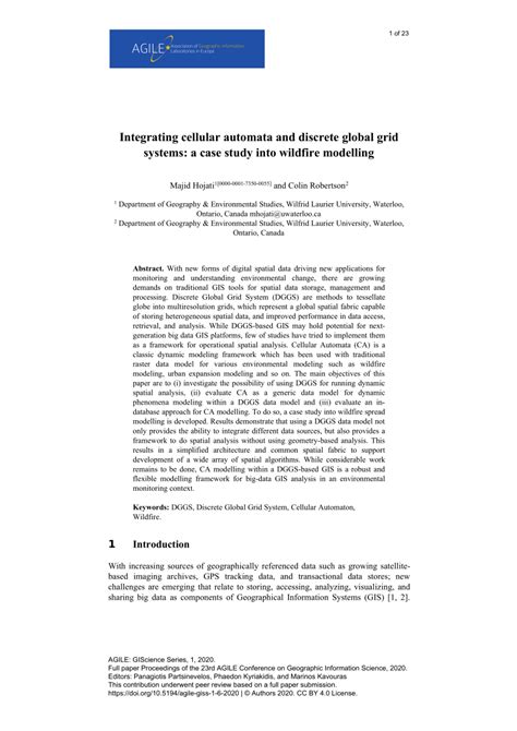 Pdf Integrating Cellular Automata And Discrete Global Grid Systems A