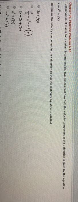 Solved Concept Question 6 01 1 The Stream Function Is Chegg Com