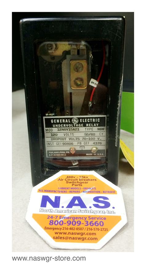 12ngv15a21 Ge 12ngv15a21 Undervoltage Relay Type Ngv 120 Volts — North American