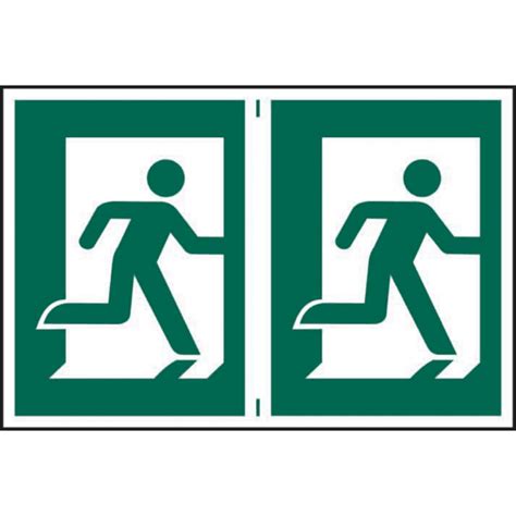 Man Running Right Sign Self Adhesive Semi Rigid PVC Mm X Mm Pack Of RSIS
