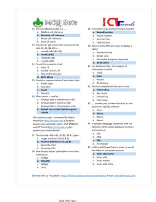 Solved Question Paper Of PSC Computer Operator 2016 PDF