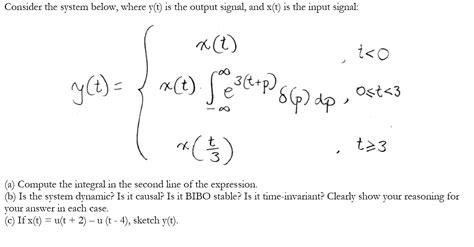 Solved Consider The System Below Where Y T Is The Output Chegg