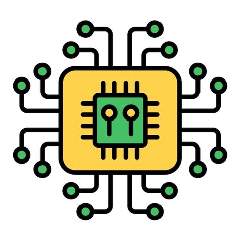 Premium Vector Processor Flat Illustration