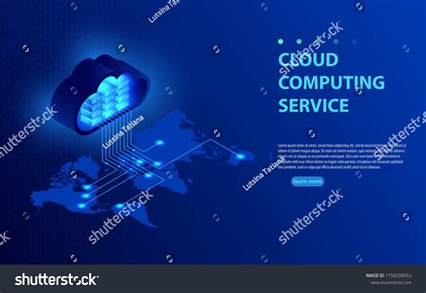 Isometric Vector Illustration Showing Concept Cloud Stock Vector Royalty Free