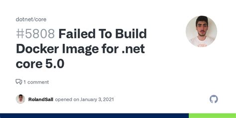 Failed To Build Docker Image For Net Core Issue Dotnet Core Github