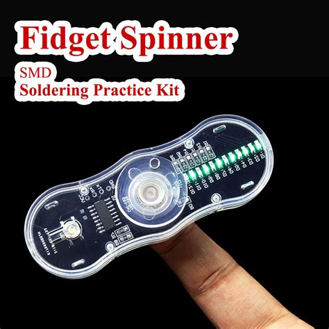 Led Rotating Gyroscope Diy Kit 2 Leaves Gyroscope Smd Soldering Project Soldering