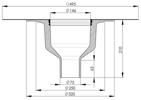 SitaTrendy Gully DN 70 senkrecht heizbar - Paulus Dach-Baustoffe