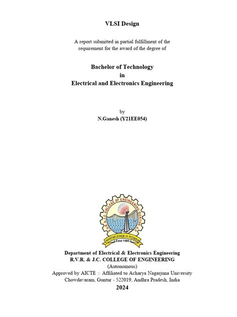 vlsi report pdf hardware description language field programmable