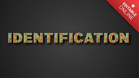 Identification Text Effect Generator TextStudio