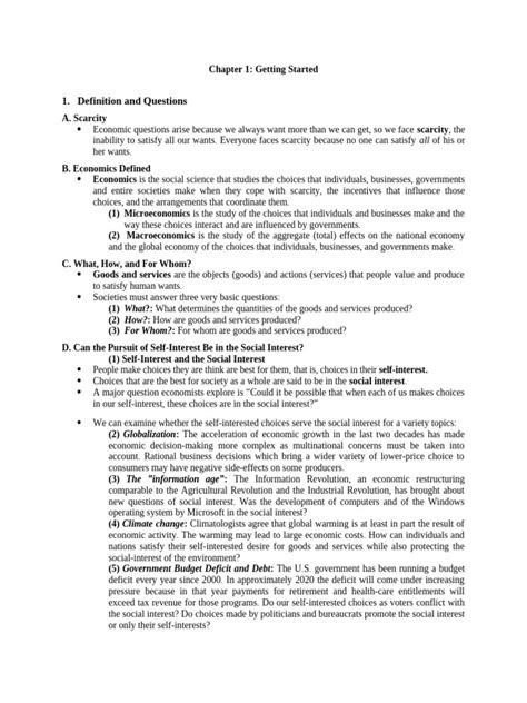 1 Chapter 1 Lecture Notes1 1 Pdf Economics Opportunity Cost