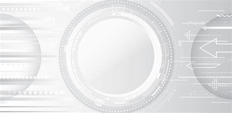 추상적인 미래 지향적 커뮤니케이션 다양한 기술 요소가 있는 하이테크 회색 배경 그림자와 함께 Circles Lines And Arrows의 벡터 그림입니다 0명에 대한 스톡