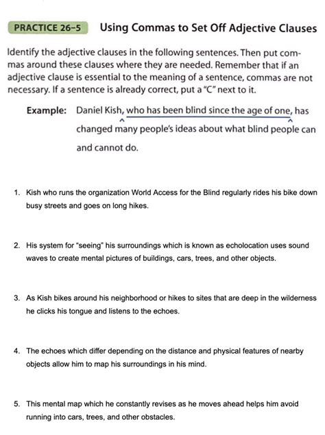 Solved PRACTICE Using Commas To Set Off Adjective Clauses Identify Course Hero