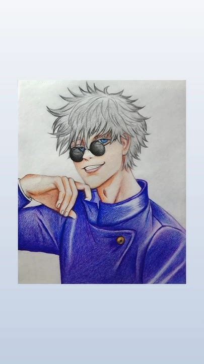 Drawing Of Satoru Gojo💙 Gojo Anime Drawing Art Youtubeshorts