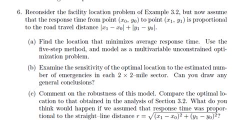 6 Reconsider The Facility Location Problem Of
